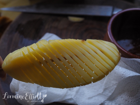 Accordion Potatoes @ Not Quite Nigella