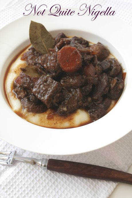Beef Bourguignon with Creamed Semolina @ Not Quite Nigella