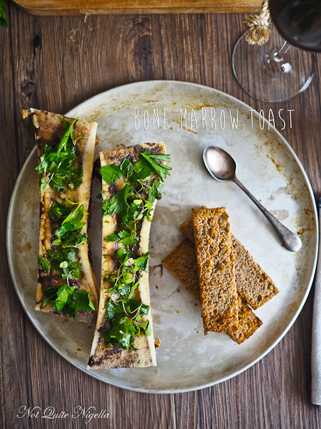 Bone Marrow Toast Recipe @ Not Quite Nigella