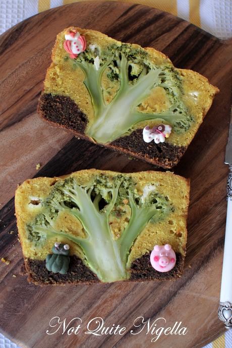 Broccoli Cake recipe @ Not Quite Nigella