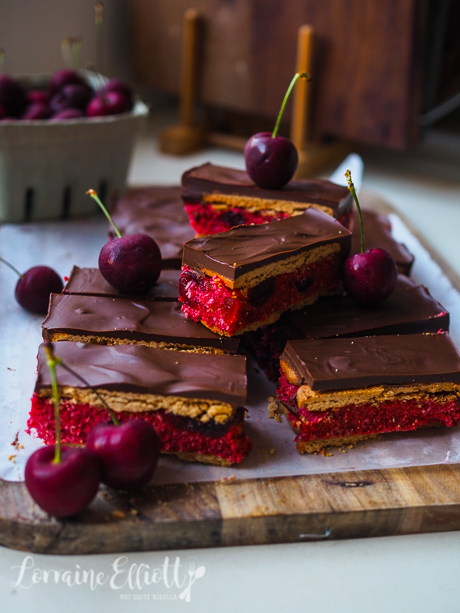 Cherry Ripe Slice @ Not Quite Nigella