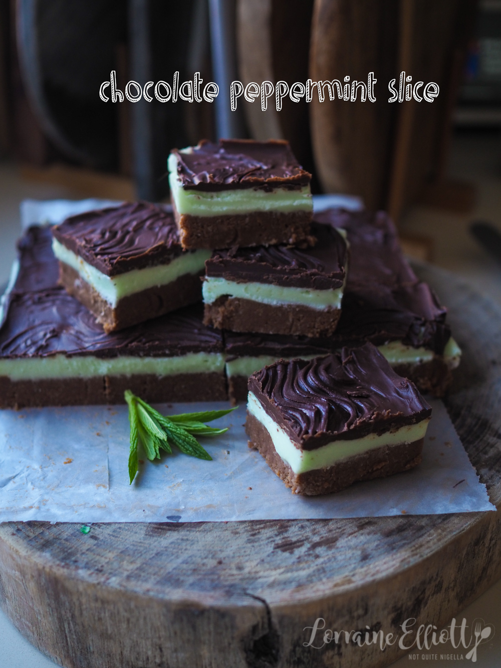 Chocolate Peppermint Slice @ Not Quite Nigella