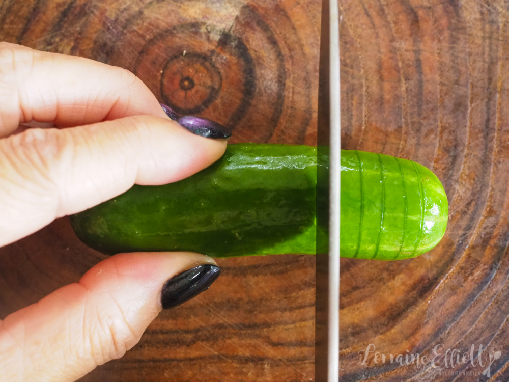 Cucumber Salad Spiral @ Not Quite Nigella