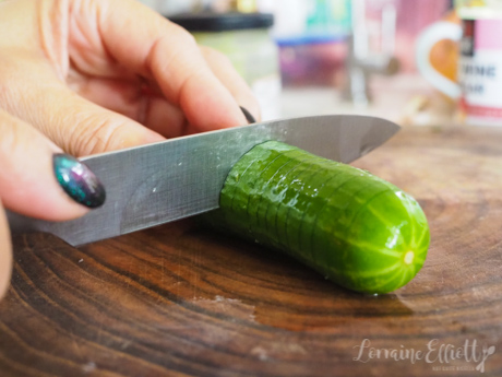 Cucumber Salad Spiral @ Not Quite Nigella
