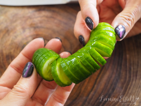 Cucumber Salad Spiral @ Not Quite Nigella