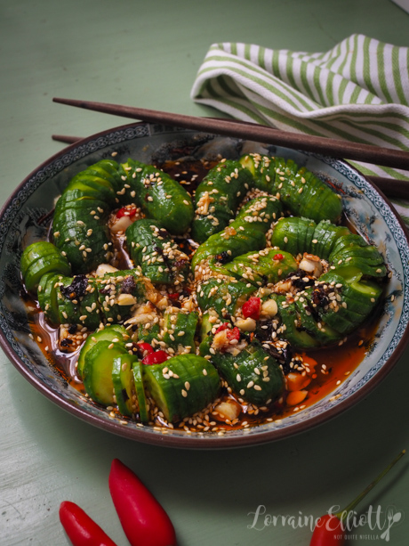 Cucumber Salad Spiral @ Not Quite Nigella