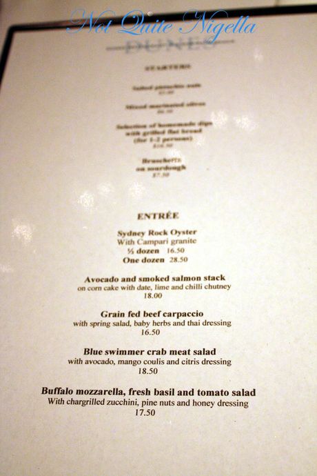 Dunes, Palm Beach, Sydney Restaurant Review @ Not Quite Nigella