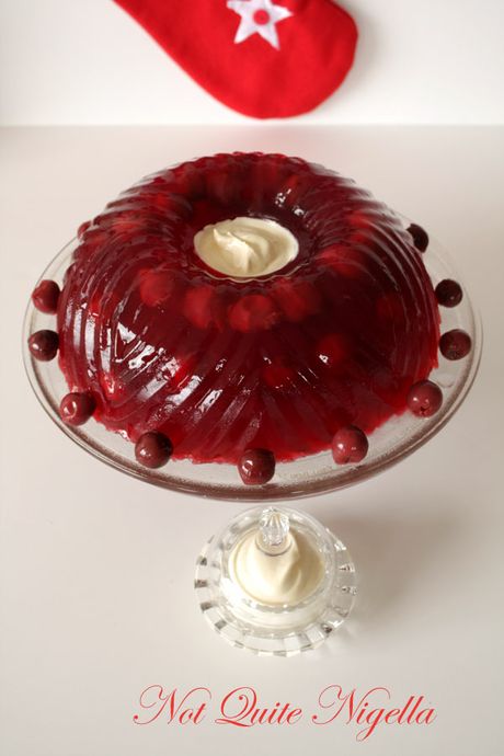 Recipe: Festive Cherry Jelly with Chantilly Cream @ Not Quite Nigella