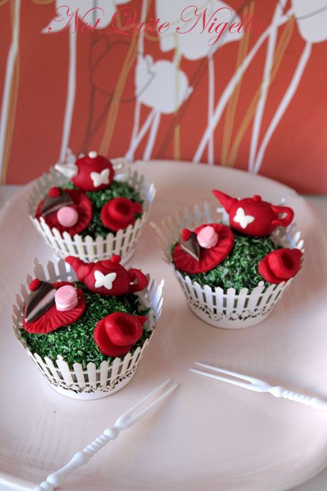 Garden Tea Party Cupcakes recipe @ Not Quite Nigella