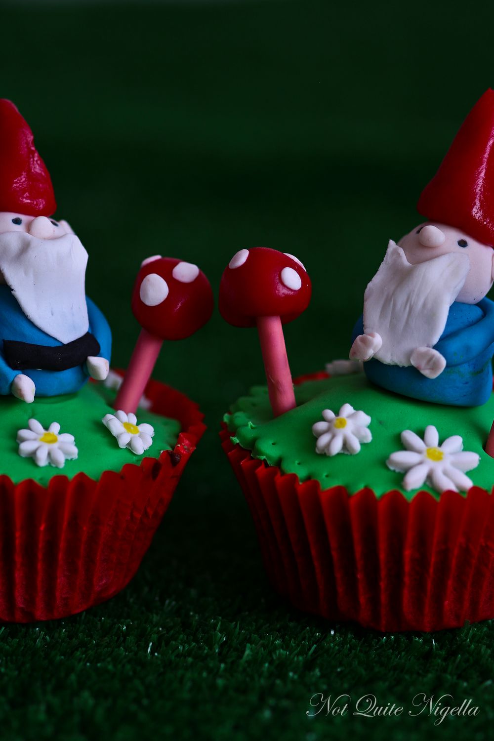 Gnome Cupcakes @ Not Quite Nigella