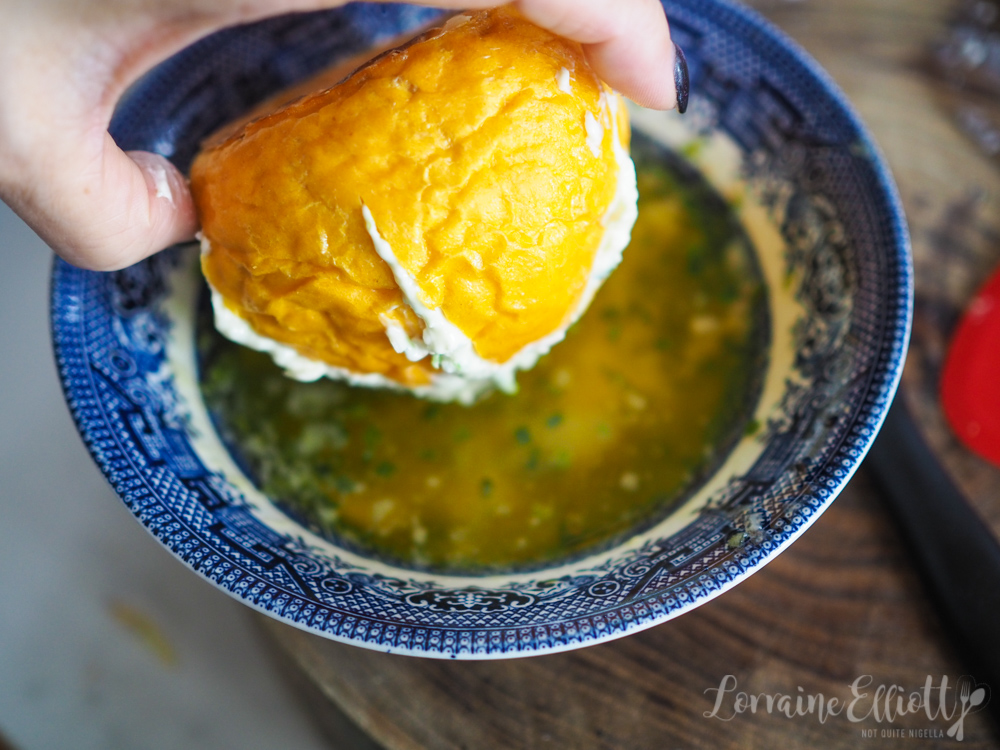Korean Cream Cheese Garlic Bread @ Not Quite Nigella