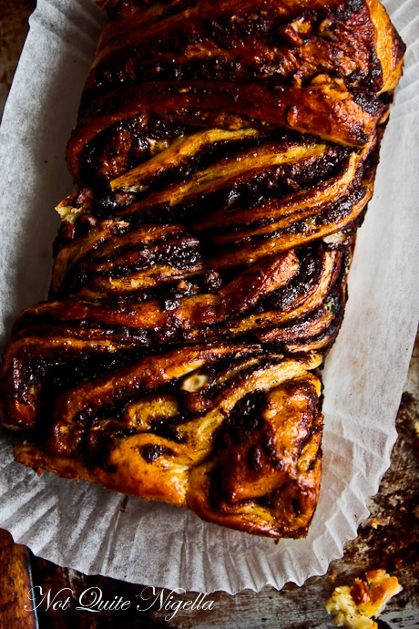 Chocolate & Hazelnut Krantz @ Not Quite Nigella