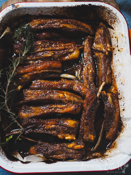 Lamb Ribs With Orange & Rosemary @ Not Quite Nigella