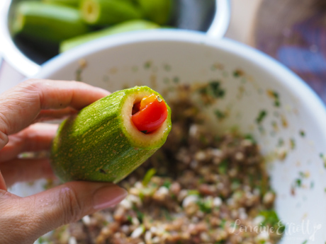 Stuffed Lebanese Zucchini Kousa Mahshi @ Not Quite Nigella