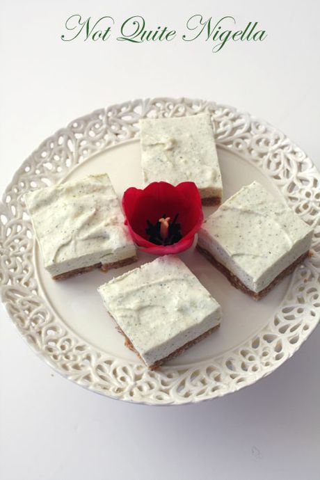 Lemon Myrtle No Bake Cheesecake Slice @ Not Quite Nigella