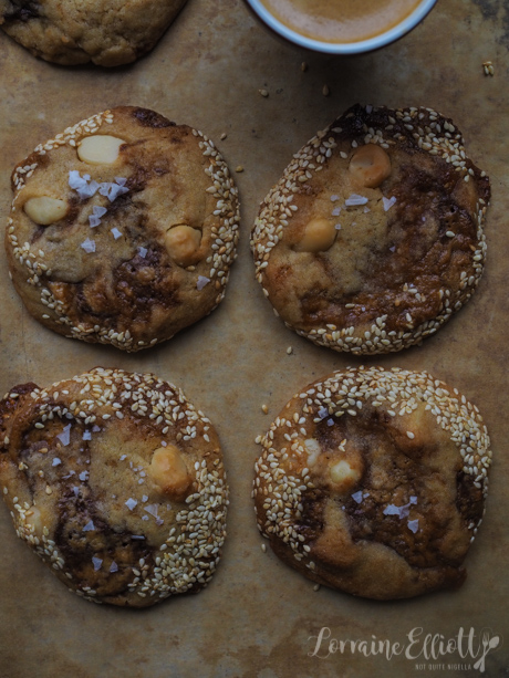 Macadamia Halva Cookies @ Not Quite Nigella