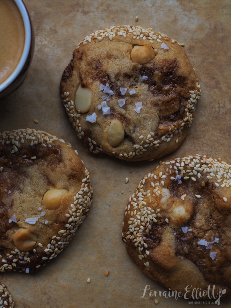 Macadamia Halva Cookies @ Not Quite Nigella