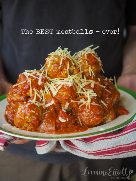 The BEST Meatballs EVER @ Not Quite Nigella