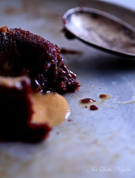 Molten Chocolate Peanut Butter Pudding @ Not Quite Nigella
