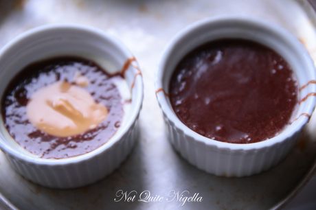 Molten Chocolate Peanut Butter Pudding @ Not Quite Nigella