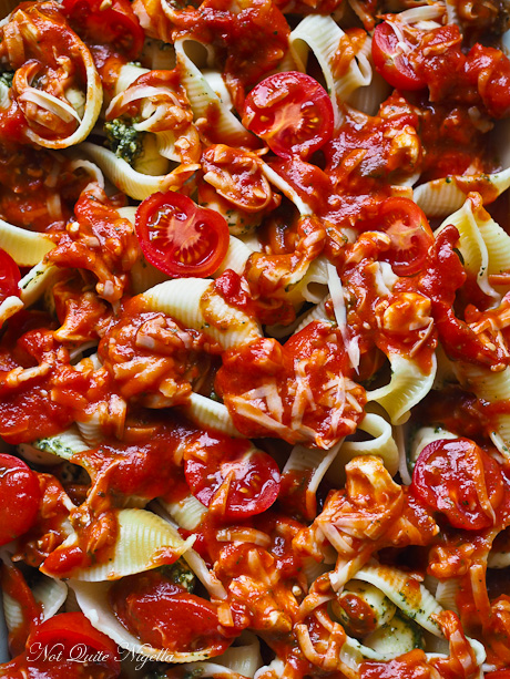 Cheese Filled Pasta Shells With Tomatoes @ Not Quite Nigella