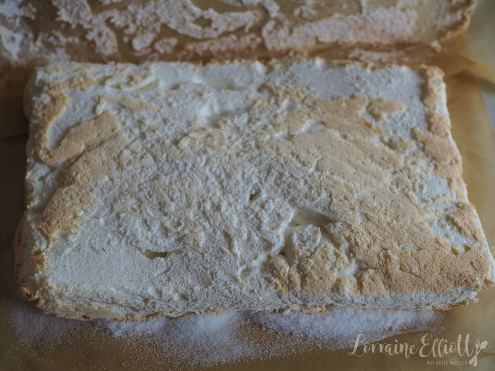 Pavlova Roulade With Watermelon & Strawberry @ Not Quite Nigella