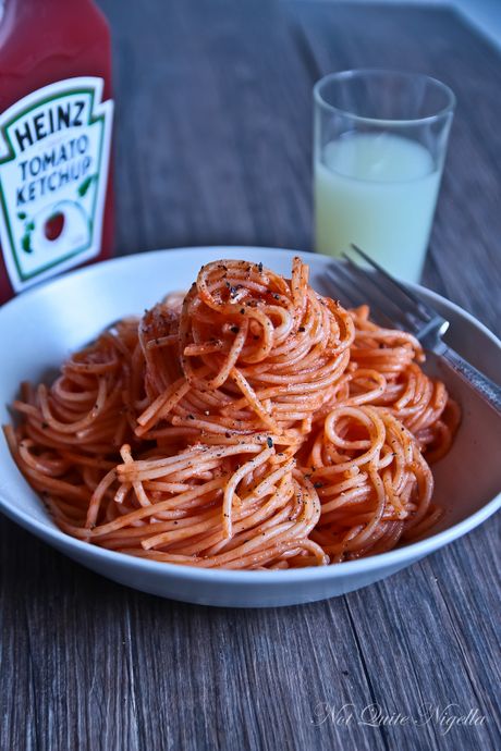 Sketti spaghetti Buttered Ketchup @ Not Quite Nigella