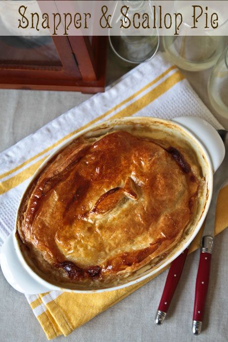 Snapper Pie, Scallop Pie recipe @ Not Quite Nigella