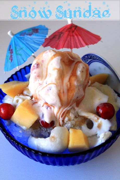 Snow Sundae Dessert Ice Kacang recipe @ Not Quite Nigella