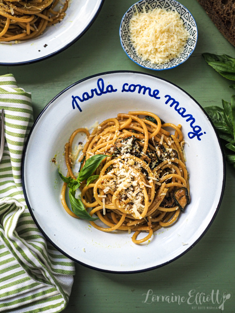 Stanley Tucci's Zucchini Spaghetti Pasta @ Not Quite Nigella