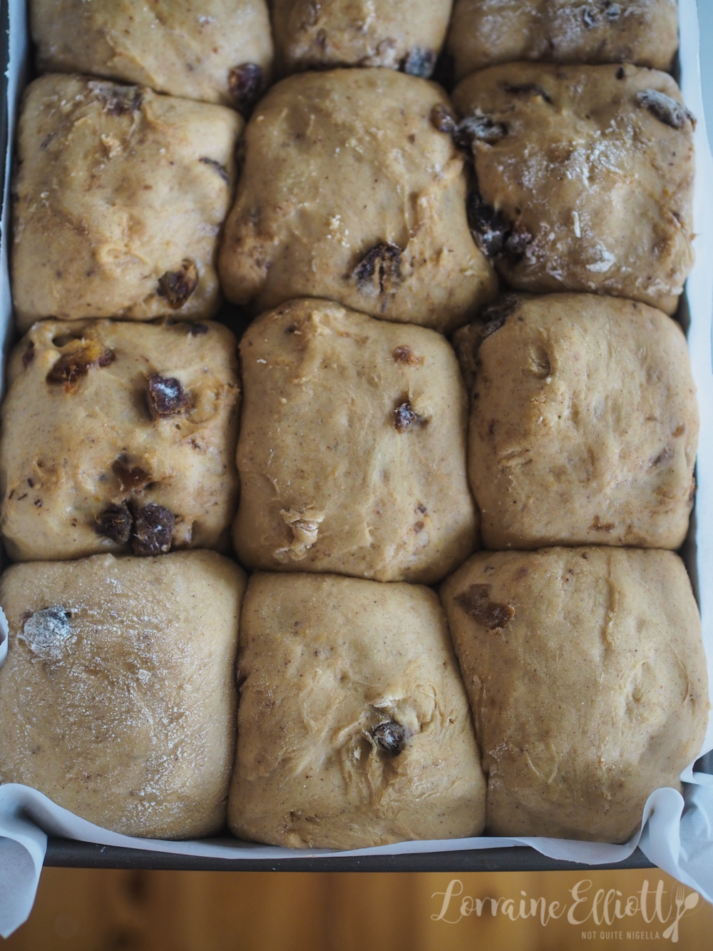 Sticky Date Hot Cross Buns @ Not Quite Nigella