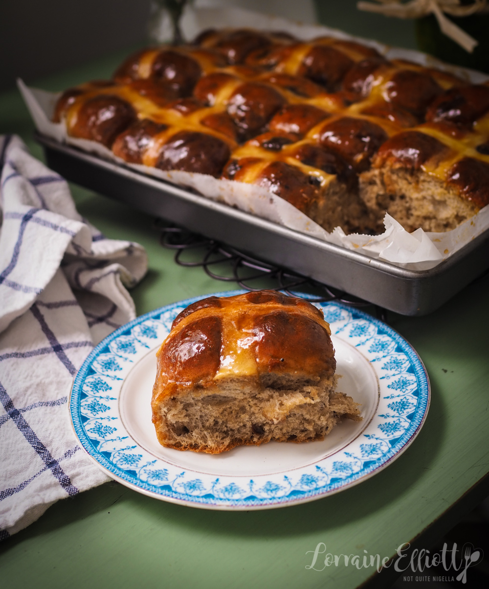 Sticky Date Hot Cross Buns @ Not Quite Nigella
