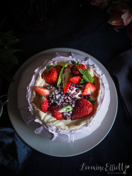 Strawberry Cheesecake Pavlova @ Not Quite Nigella