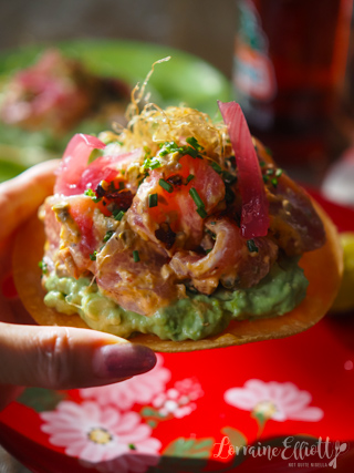 Tuna Tostadas Recipe Crispy Mexican Tostadas with Spicy Tuna