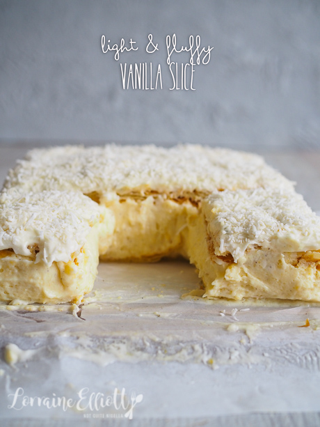 Best Fluffy Vanilla Slice @ Not Quite Nigella