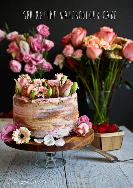Neapolitan Watercolour Cake @ Not Quite Nigella